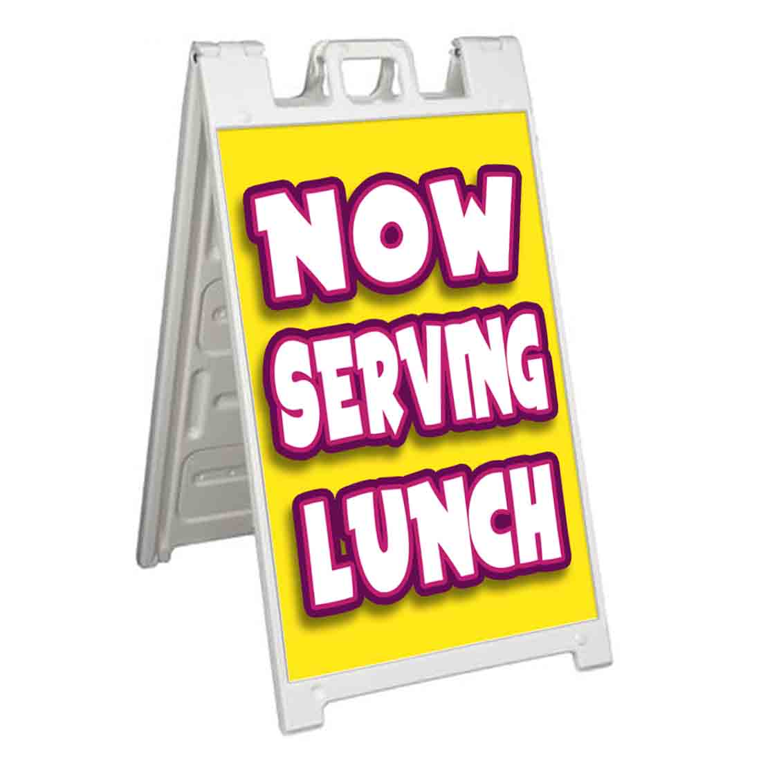 Now Serving Lunch (24" X 36") Standard A-Frame Signicade, Includes ...