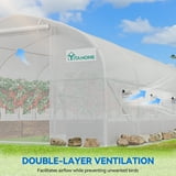 Uforic Heavy Duty Outdoor Greenhouse Walk-in Tunnel with Portable Plant ...