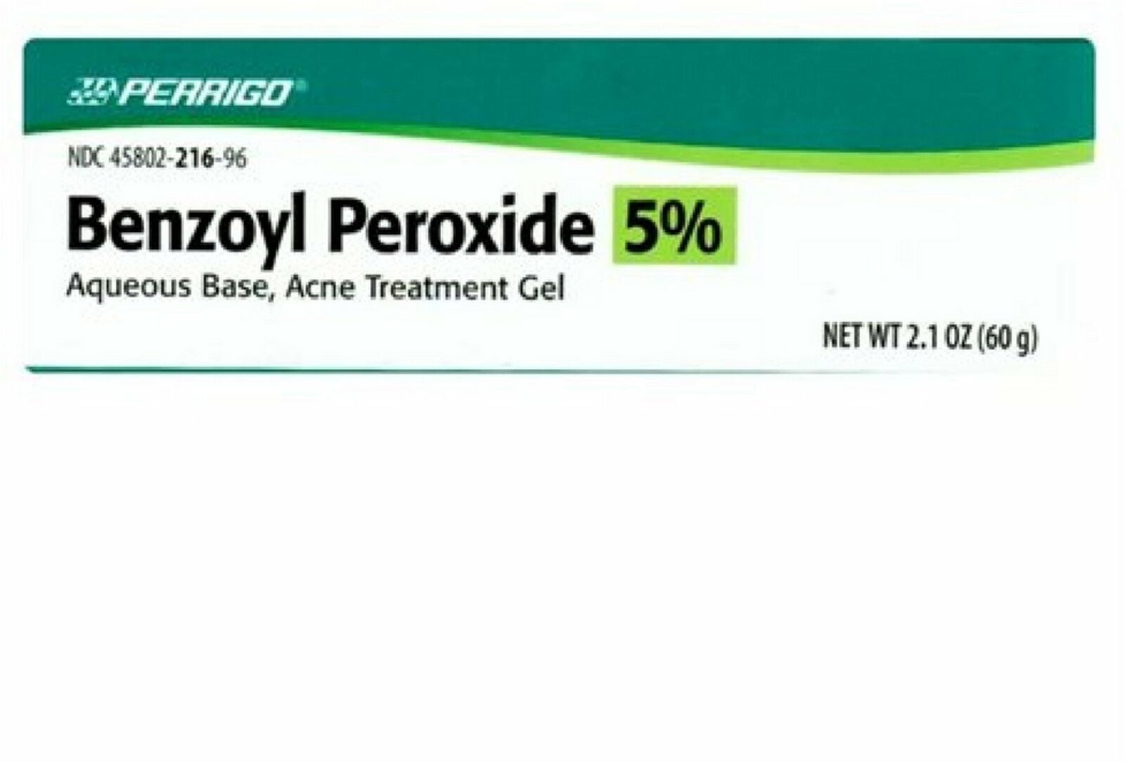Perrigo Benzoyl Peroxide 5% Aqueous Base Acne Treatment Gel 2.1 oz, 2 ...