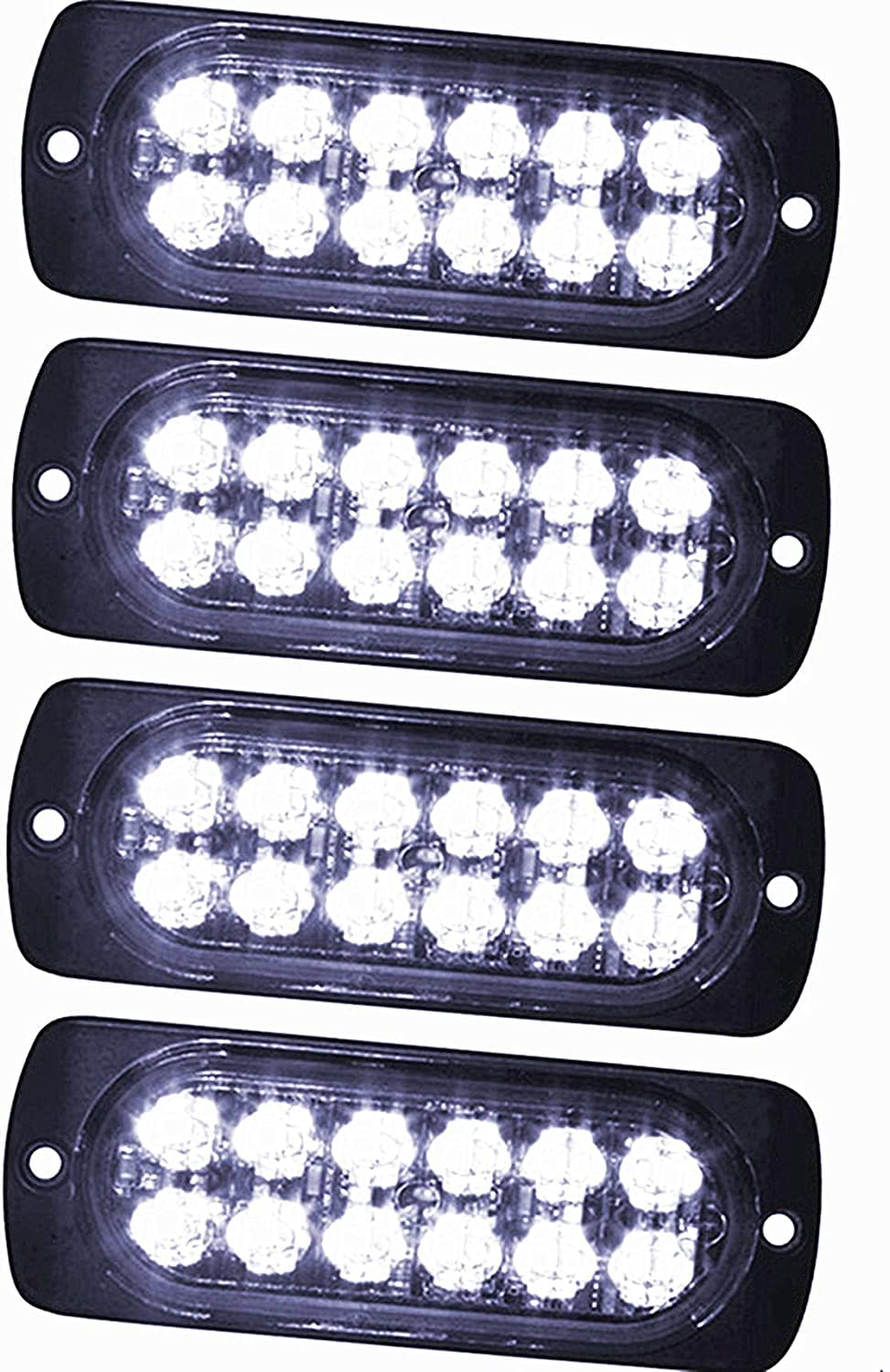 LINLIN 4 Pack 12LED Emergenty Warning Lights,LED Safety Emergency ...