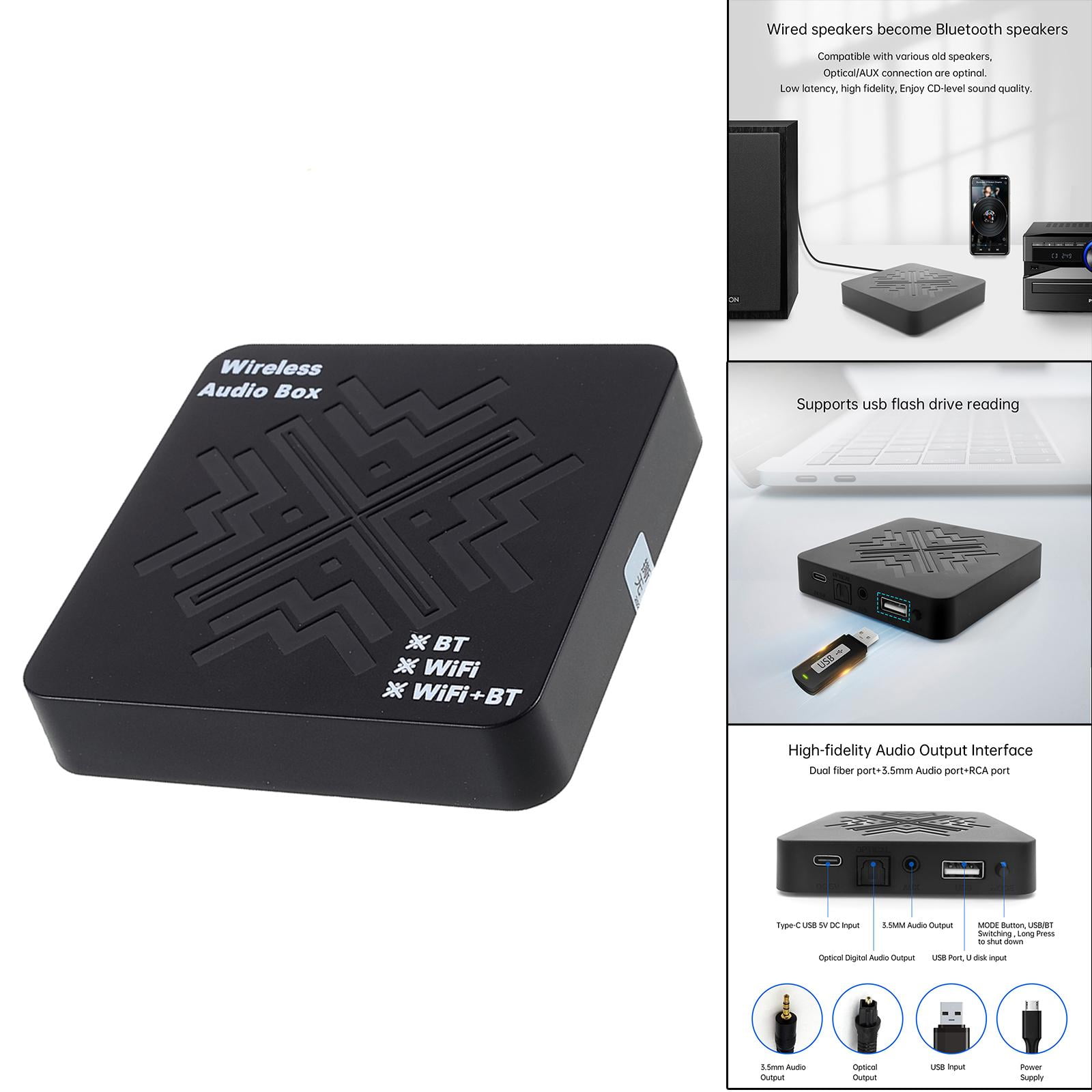 Receptor de audio Bluetooth perfke inalámbrico con salida de audio ...