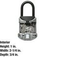 Master Lock 2.75" W Vinyl Covered Steel 3-Digit Combination Lock Box 1 ...