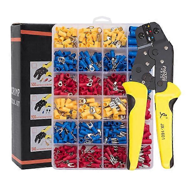 Assortment Box with 500 Electrical Cable Lugs Single Crimp Connectors ...