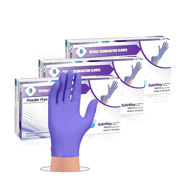 SafeWay Premium Nitrile Disposable Exam Gloves, Small, 300/Box ...