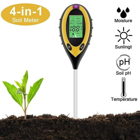 4 In 1 Plant Tester PH Meter, Sunlight, Temperature, Moisture ...