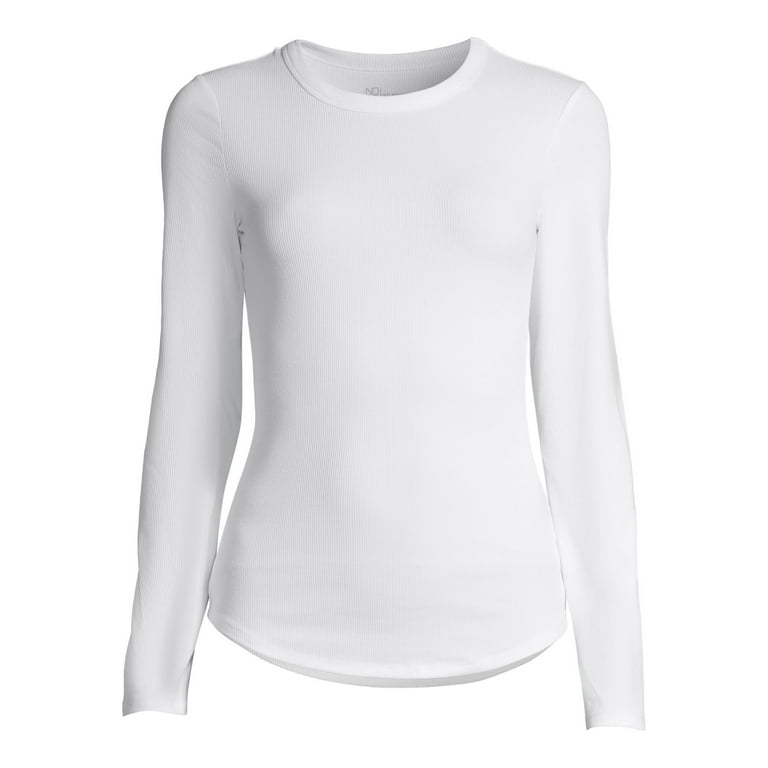 No Boundaries Juniors Ribbed Long Sleeve Crewneck T-Shirt, 3 No Boundaries Juniors Ribbed Long Sleeve Crewneck T-Shirt, 3