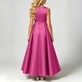BFHHYA Flower Girls Dress Flowy A Line Swing Sleeves Maxi Dresses ...