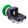 Red Green AC 250V 6A DPST Momentary Mushroom Head Push Button Switch ...
