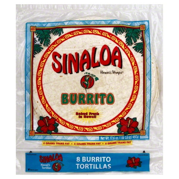 Sinaloa Hawaiian Tortillas Sinaloa Tortillas, 8 ea - Walmart.com ...