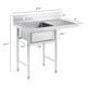 Wilprep Stainless Steel Kitchen Sink Commercial Work Table Utility Sink ...