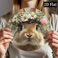 2D Flat, 1pc Large 8Inch Metal Rabbit Wind Chime Bird - Rotating Wind ...