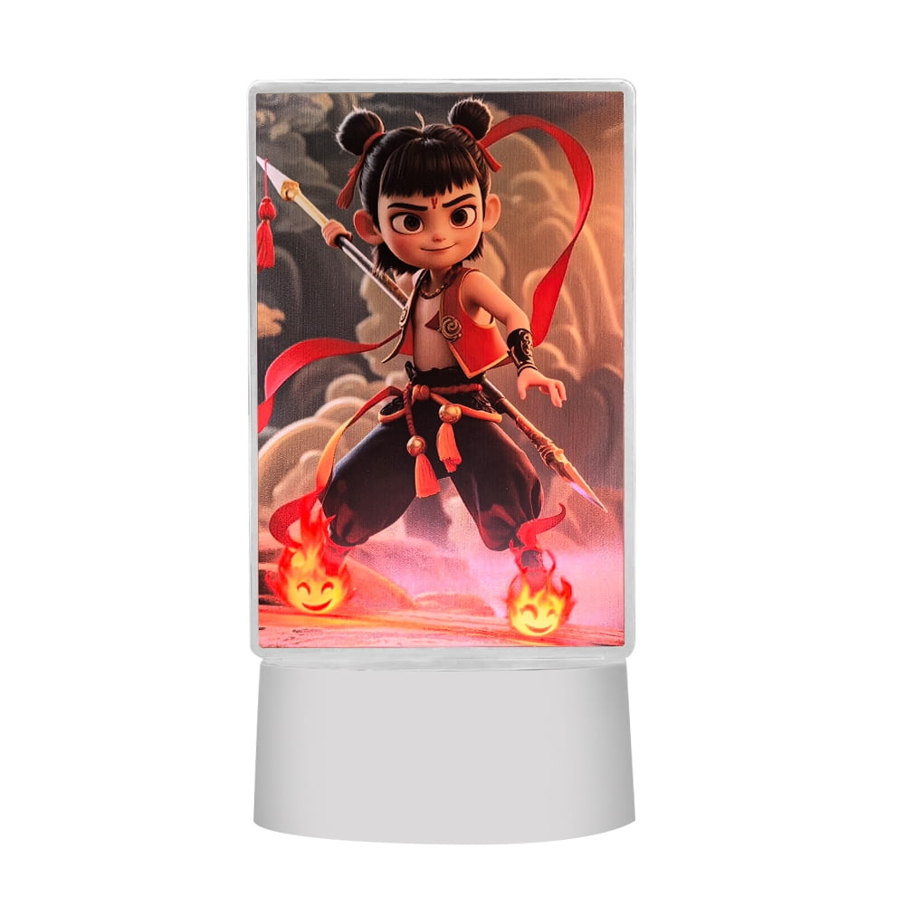 Animación Lámpara Noche Cartoon Personaje 3d Acrílico Nezha LED NIGHT ...