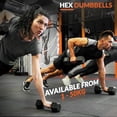 550 lbs Hex Dumbbell Set with Rack, 5-50 lbs Pairs - Rubber Coated Iron ...
