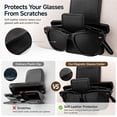 2-in-1 Sunglass and Photo Holder for Car Visor, Magnetic Leather Clip ...