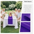 4 Pack Satin Table Runner 12 x 108 Inch Long Purple Smooth Silk Fabric ...