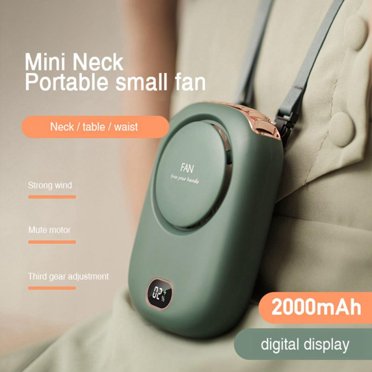 O2COOL 3.5 inch Deluxe Personal Rechargeable Necklace Fan for Cooling ...