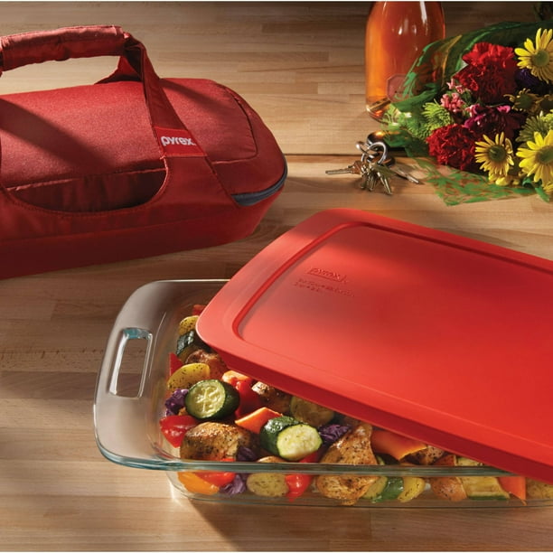 Pyrex 4-Piece Portable Set with Carrier, Glass - Walmart.com - Walmart.com
