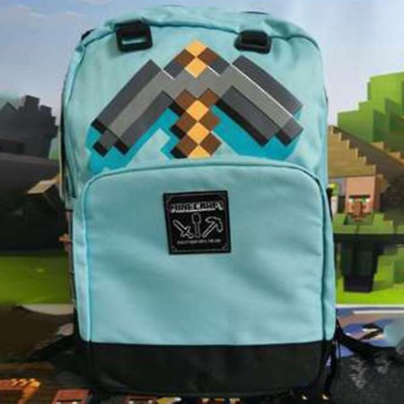Minecraft Backpack With Adjustable Shoulder Strap Large Capacity Zipper ...