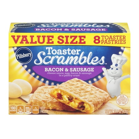 Pillsbury Toaster Scrambles Bacon & Sausage Frozen Breakfast 14.4 oz ...