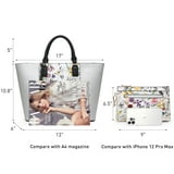 MKP Women Large-Medium Two Tone Handbags, Fashion Satchel Work Tote Bag ...