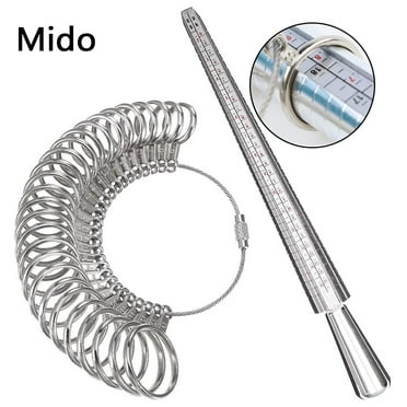 Professional Ring Sizer Gauge & Mandrel Kit – Metal Finger Measuring ...
