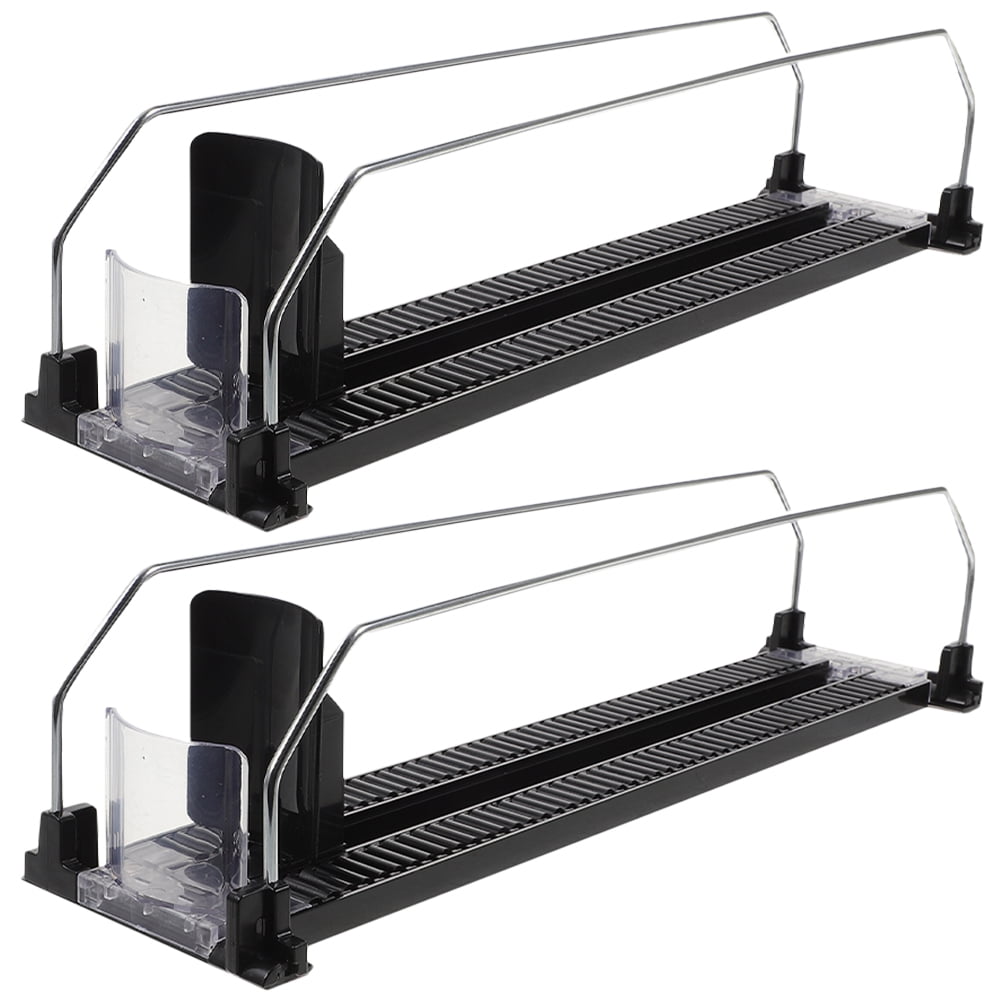 HOMEMAXS 2pcs Supermarket Drinks Pusher Shelf Automatic Pushing ...