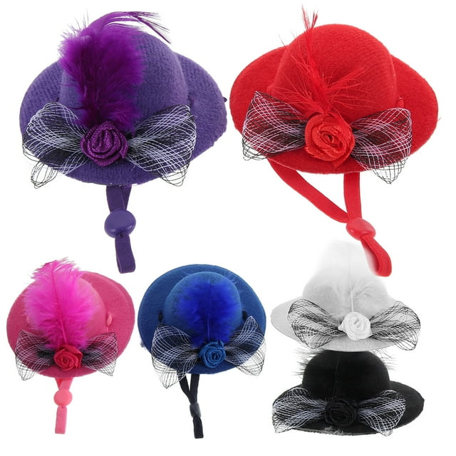 6pcs DIY Tea Hat Crafts Decorative Tiny Hats Mini Hats Doll Costume ...