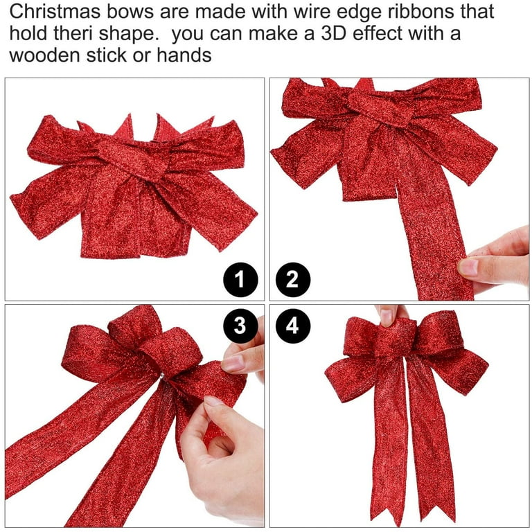 How To Make A Christmas Bow Out Of Ribbon Step By Step