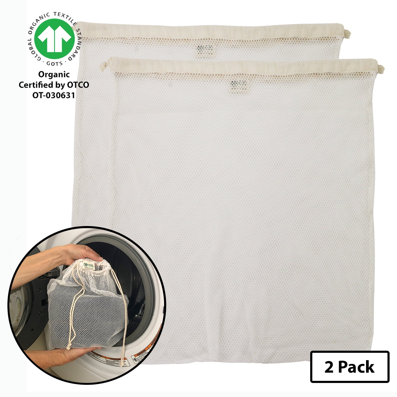Simple Ecology Organic Cotton Mesh Laundry, Washer and Dryer Bags - X ...
