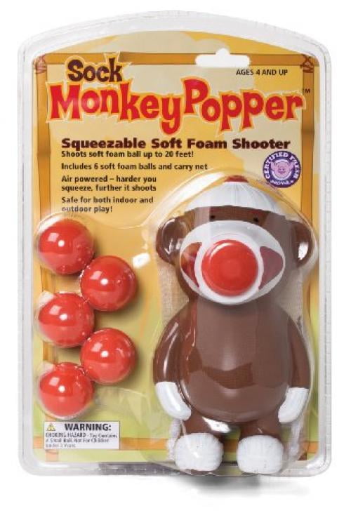 Hog Wild Sock Monkey Popper Foam Battle Toy - Walmart.com - Walmart.com