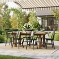 Black Farmhouse Dining Chairs Set of 8, Mid Century Modern Spindle Back ...