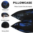 Blue Roses Outdoor Pillow Covers 24x24 Inch Throw Pillow Covers Set of ...