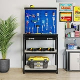 Gymax 32'' x 16'' Workbench w/ Pegboard 20PCS Tool Hooks Drawer & Open ...