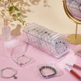 12Pcs Square Transparent Stone Beaded Bracelet Storage Boxes with 1Pc ...