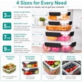5 cup Plastic Food Storage Containers with Lids Nestable Freezer ...