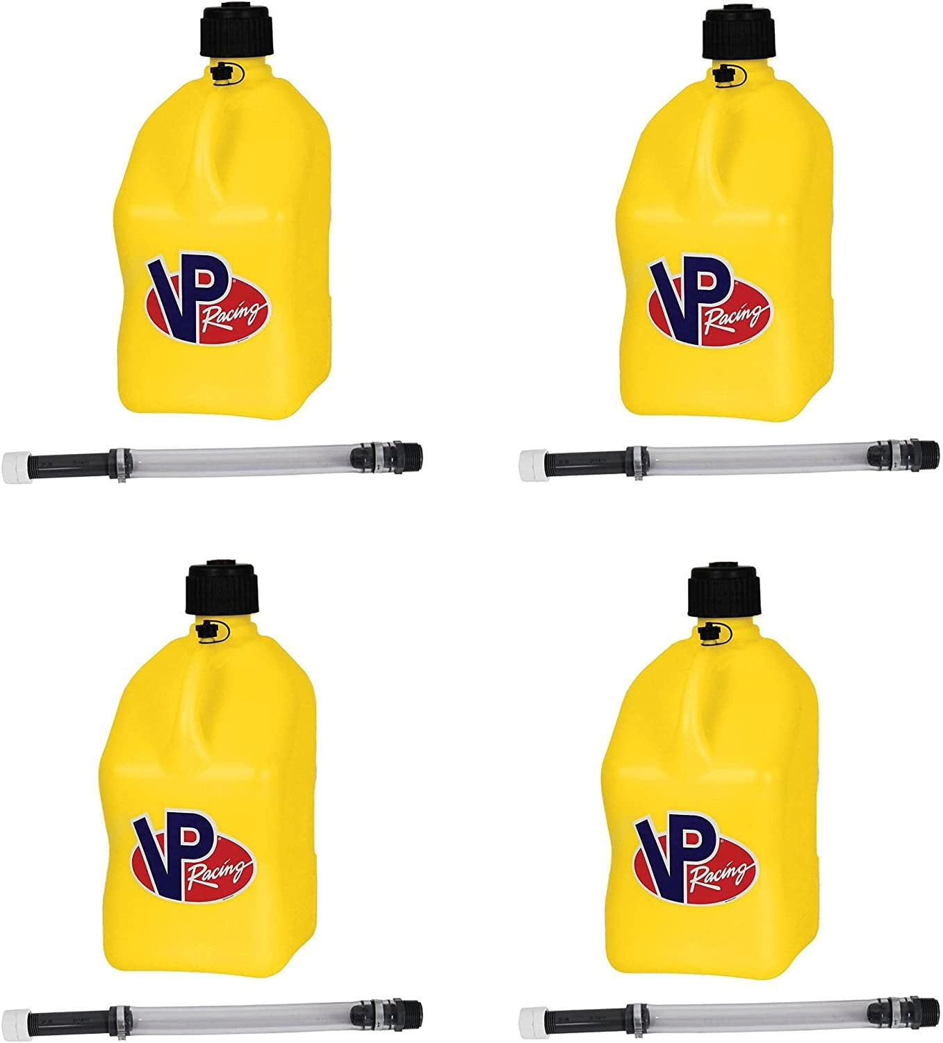 VP Racing 5 Gallon Square Motorsport Racing Liquid Jug Yellow w/ 14 ...