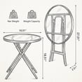YYAo Small Single Table, Waterproof Outdoor Furniture, Metal Patio Side ...