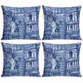 Blue Abstract Art Pillow Covers Set of 4, Classical World-famous ...