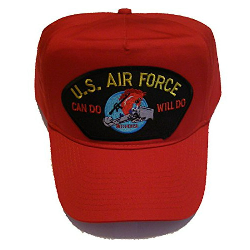 USAF CHARGING CHARLIE RED HORSE Veteran Hat - Red - Veteran Owned ...