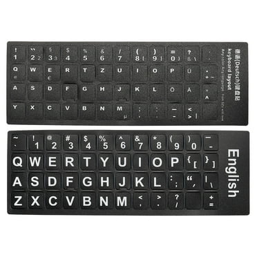 Uxcell English & Arabic Keyboard Stickers Universal Keyboard Cover ...