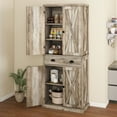 Uforic Tall Kitchen Pantry Storage Cabinet with 4 Doors and Shelves, 72 ...