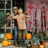 Kumdkd 65" Blood Splatter Halloween Door Curtain - Extra Large Scary ...