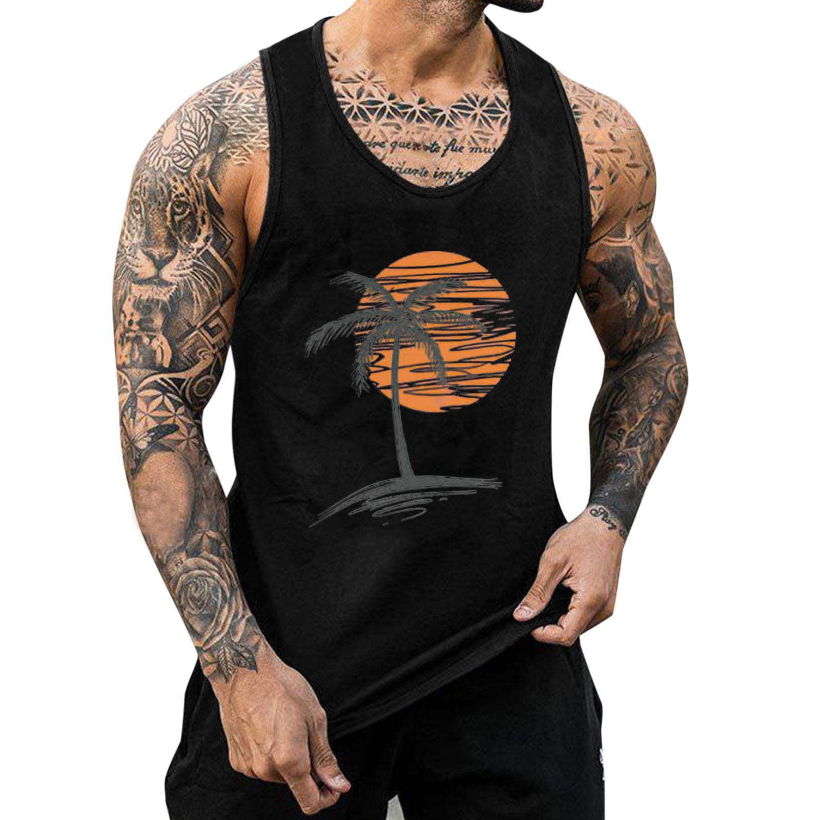 Click here for Ketyyh-Chn99 Tank Tops Men 2024 Undershirt Crewnec... prices