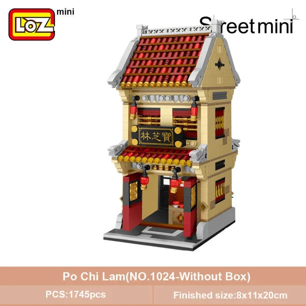 LOZ Mini Block Mini Chinatown Big China Street Chinese Tradition Tea ...