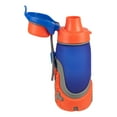 Cool Gear 16oz Plastic Treadz Water Bottle, Blue and Orange Design with ...