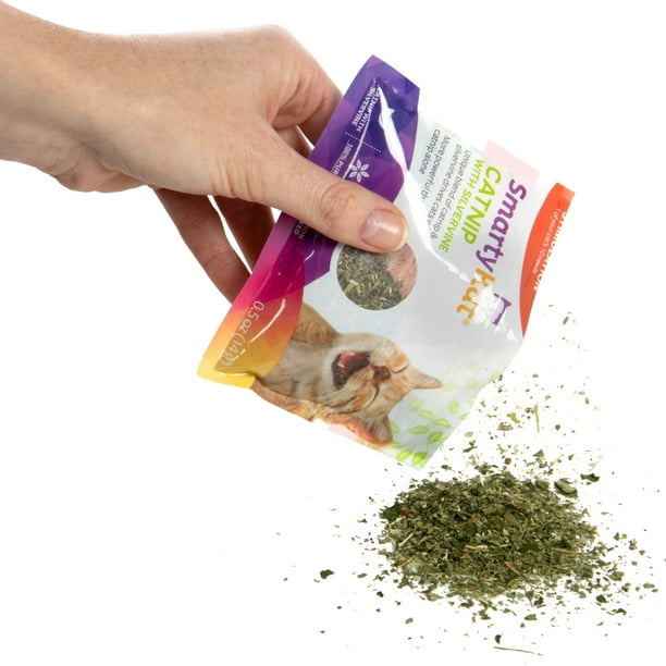 Smartykat Catnip With Silvervine Pure And Potent Blend For Cats Resealable Pouch 0 5 Oz