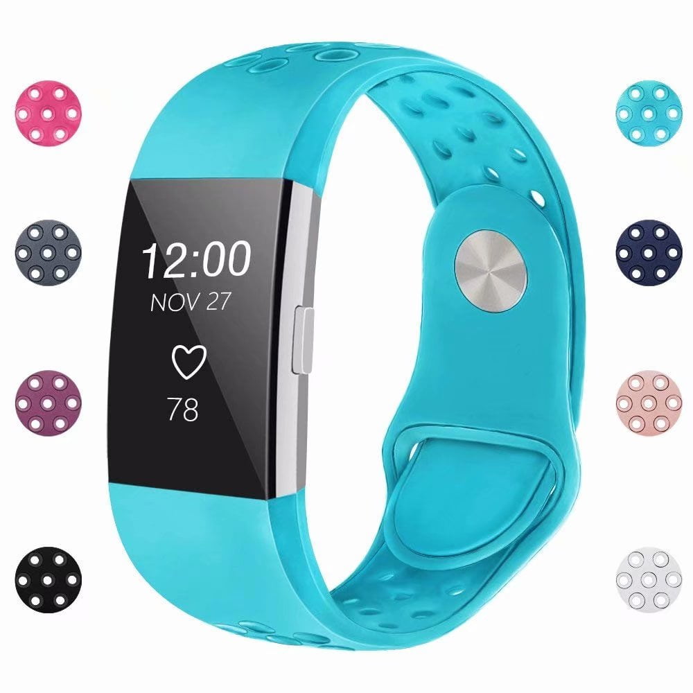 iGK For Fitbit Charge 2 Bands Soft Silicone Adjustable Replacement ...