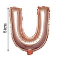 Efavormart 16" Metallic Blush/Rose Gold Mylar Foil Letter Balloons - U ...