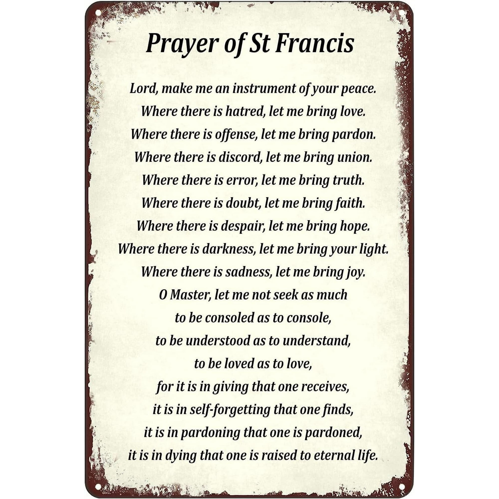 Click here for Yoyoyuyu Vintage Metal Signs - Prayer Of St Franci... prices