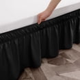 Bed Skirt, Elastic Wrap Around Dust Ruffle Bed Skirting Easy to Install ...